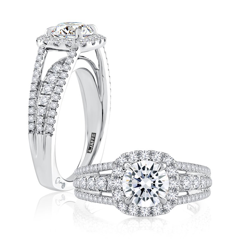 A.JAFFE A.JAFFE Signature Shank Engagement Rings MESRD2338 MESRD2338 ...