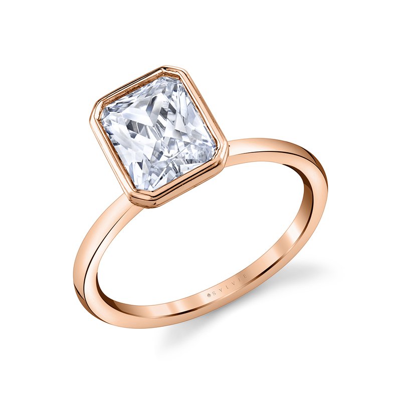 Sylvie Radiant Cut Bezel Set Engagement Ring - Cliodhna S2226-0004 ...