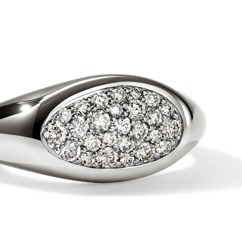 Pebble Ring, Sterling Silver, Diamonds RBP9874772DI - Mednikow