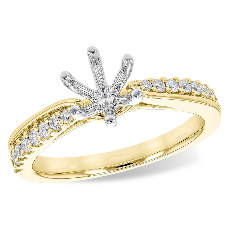 Yellow gold semi mount store