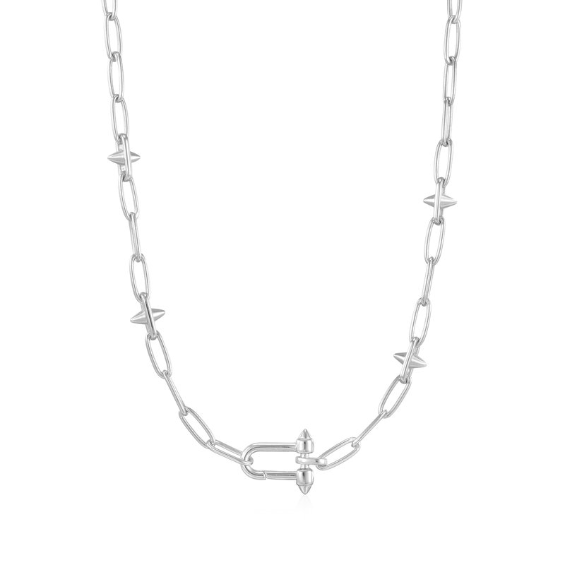 Ania Haie Silver Stud Link Charm Necklace N048-06H - D.C. Taylor Jewellers