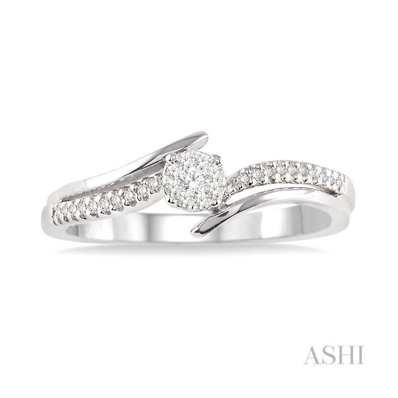ASHI Round Shape Lovebright Diamond Fashion Ring 34268DDFNWG - Diamond District
