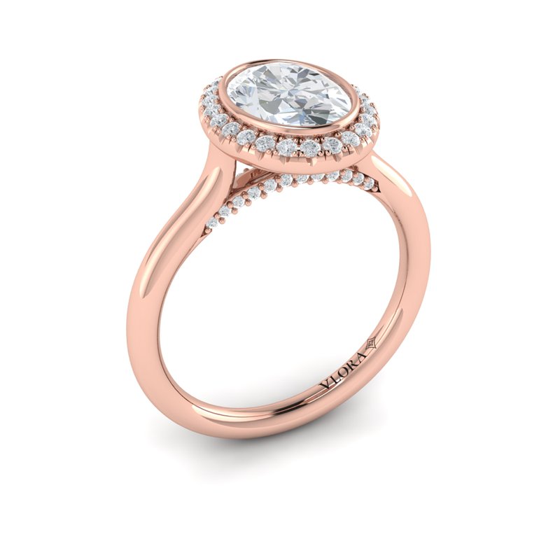 Vlora Halo Engagement Ring VSH20273-OV15 - Beré Jewelers