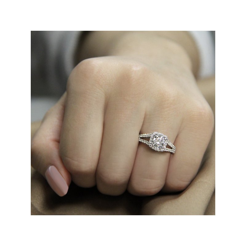 Split Shank Semi Mount Diamond Ring