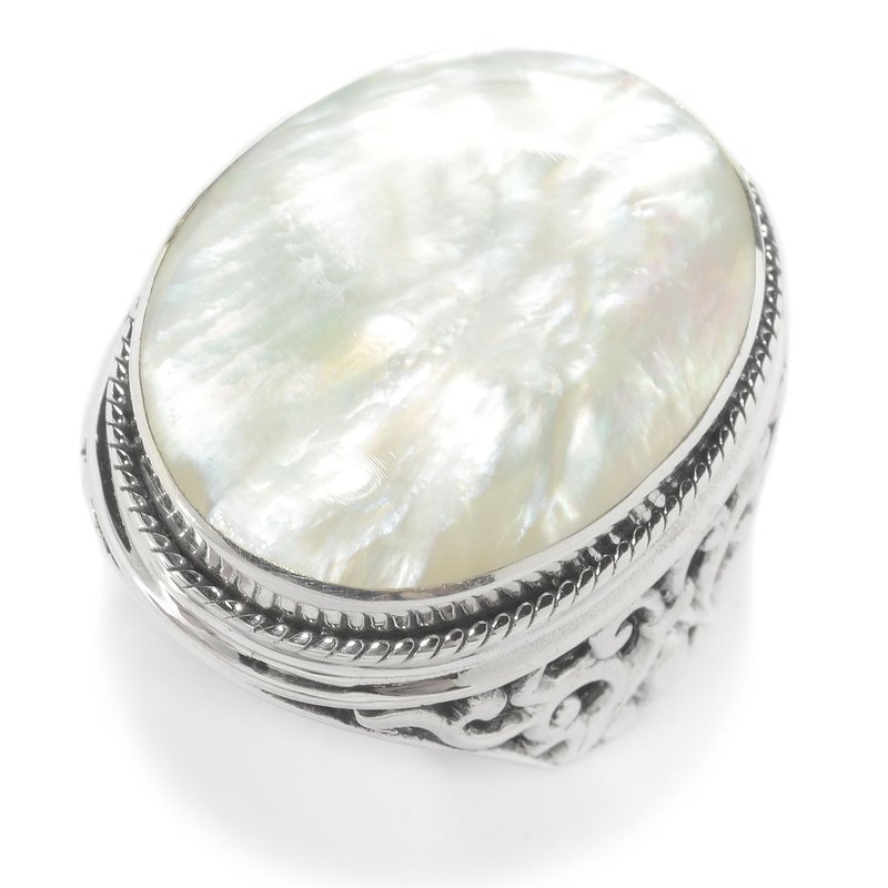 Samuel B STERLING SILVER OVAL MOP RING 56768R.SLMOP - Schnacks Fine Jewelry