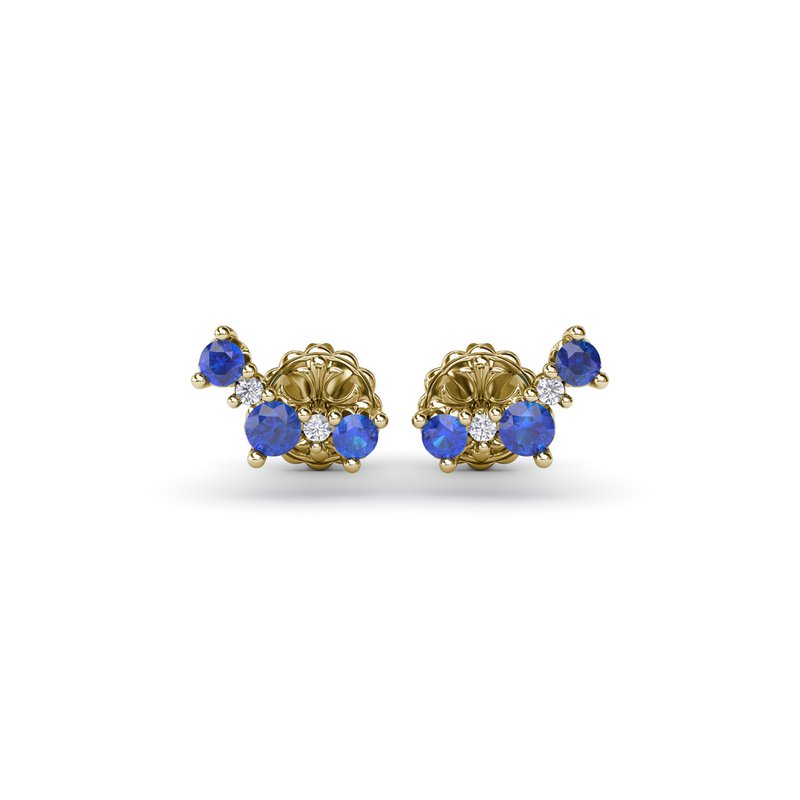 Sapphire climber earrings store
