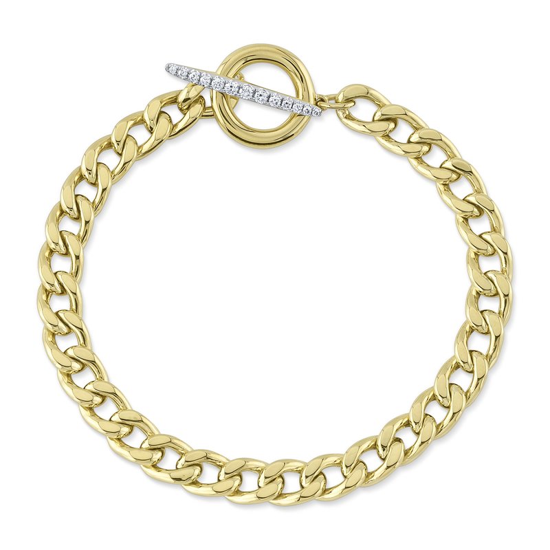 0.17CT 14K Y/G DIAMOND LINK BRACELET - Trice Jewelers