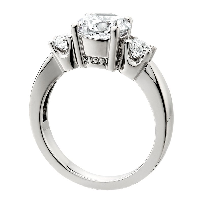 3-Stone Bridal Semi-mount 1/2tw BER159872S-8.2 - Berco Jewelry