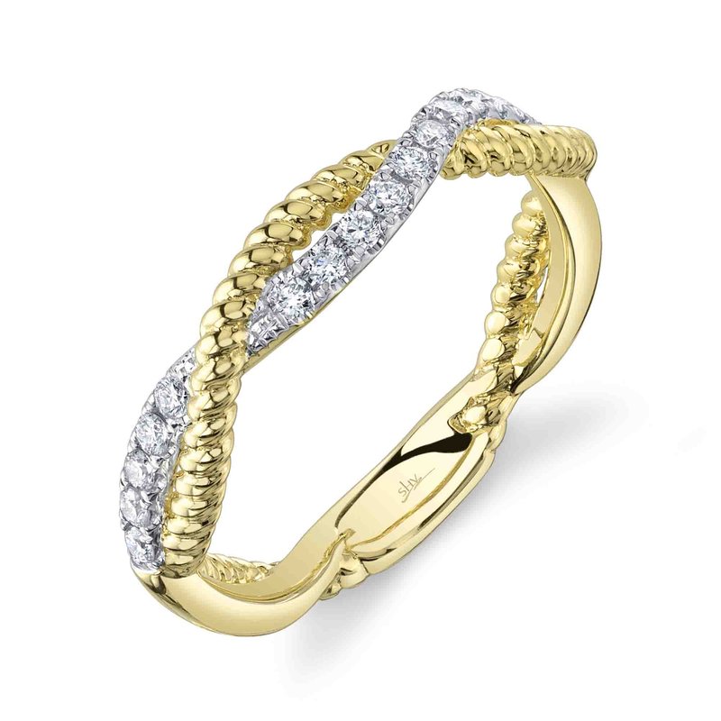 Shy Creation 0.22CT 14K Y/G DIAMOND TWISTED RING SC55026861 - Johnson ...
