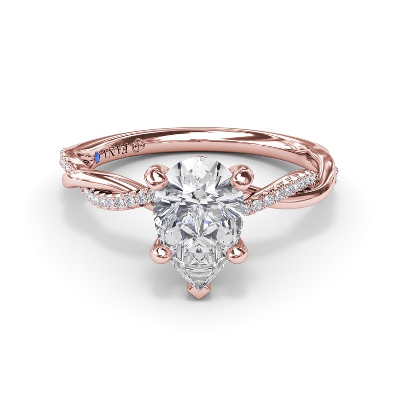 Gold And Diamond Twist Engagement Ring S3901-PS-100CT - Fana