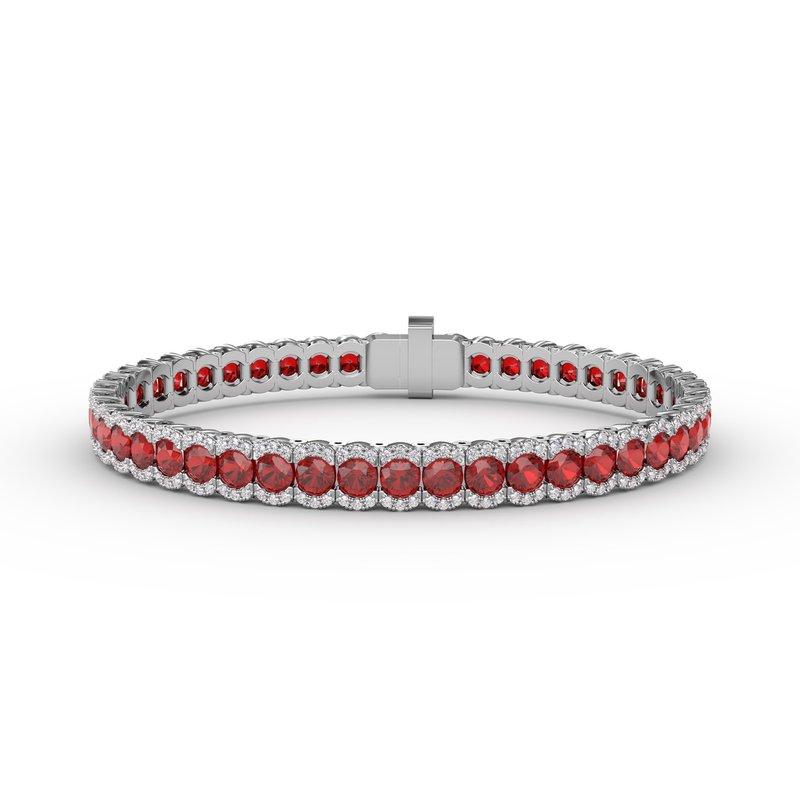 Red ruby tennis bracelet store