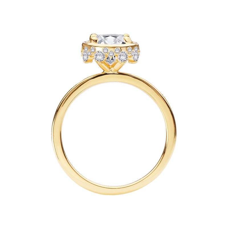 Sam's Signature Collection Semi-Mount Diamond Veiled Halo Engagement ...