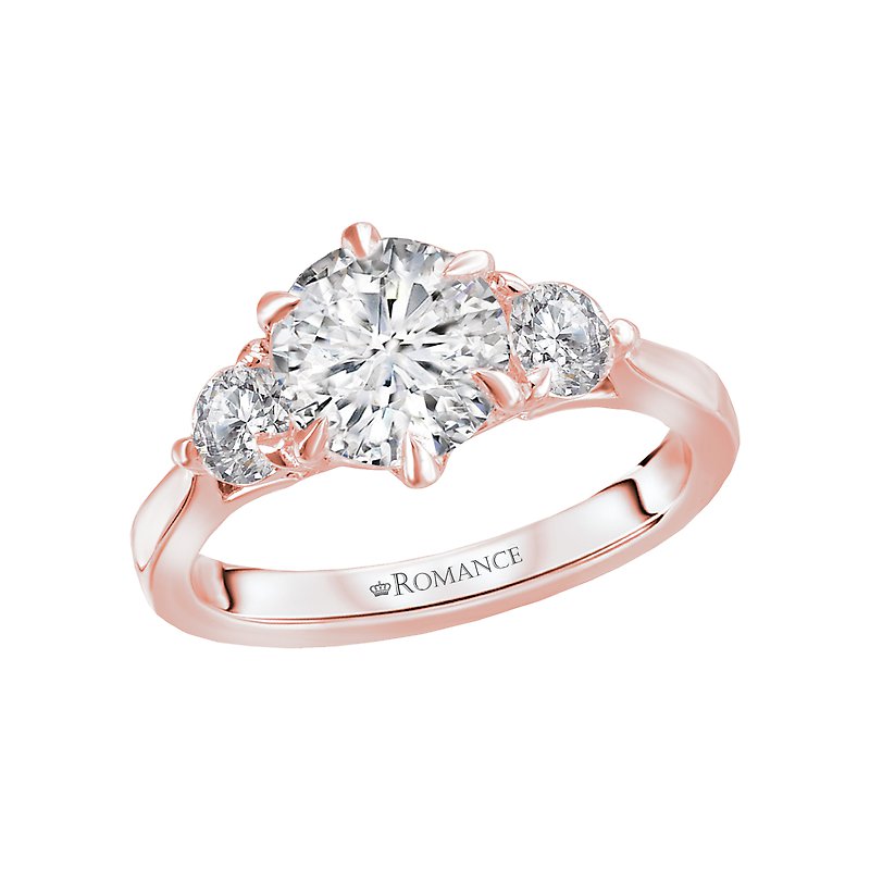 Romance 3 Stone Semi-Mount Diamond Ring 119231-RD150K - KIM International