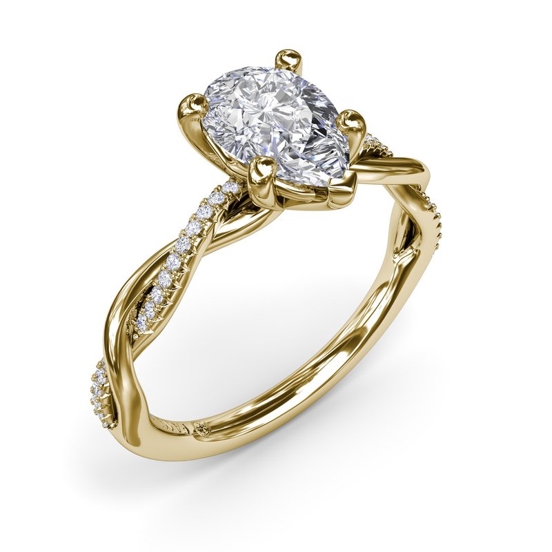 Fana Gold And Diamond Twist Engagement Ring S3901-PS-100CT - Kelley ...