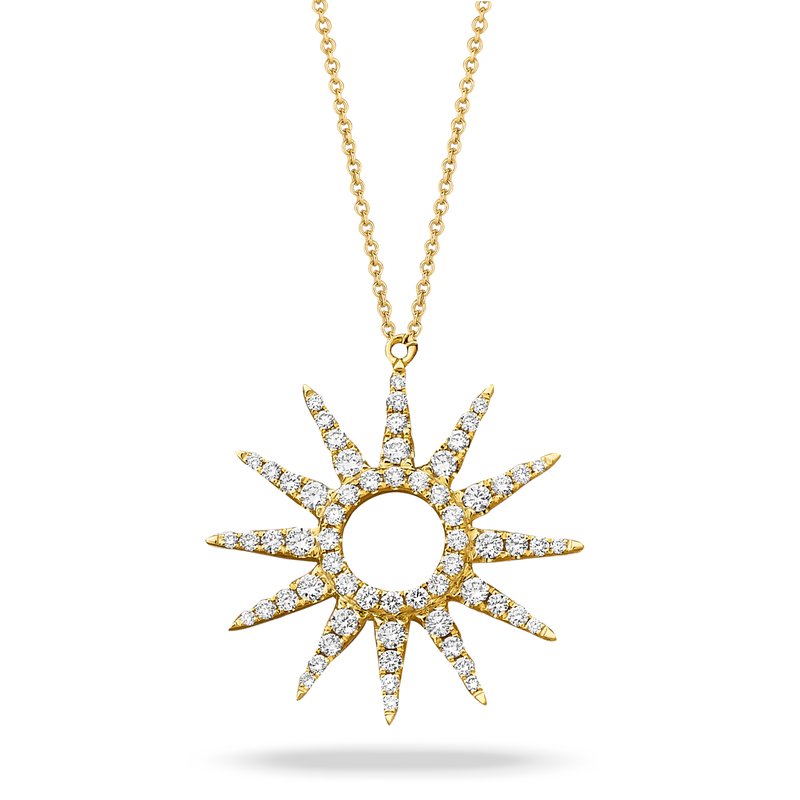 Sunburst diamond necklace store