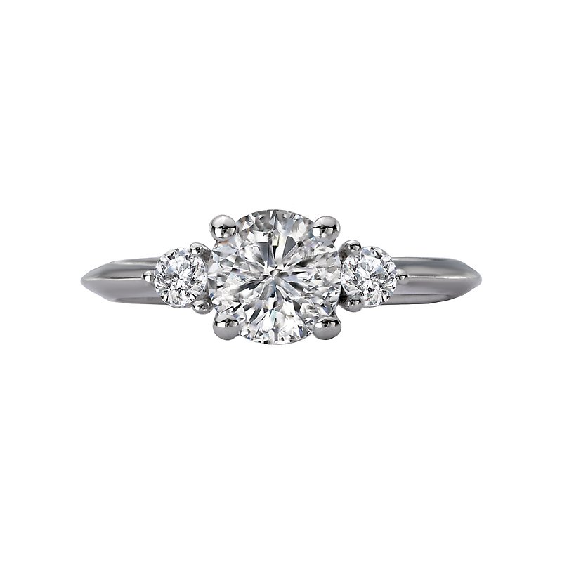 Lavie Three Stone Semi-Mount Engagement Ring 160263-RD100 - KIM ...