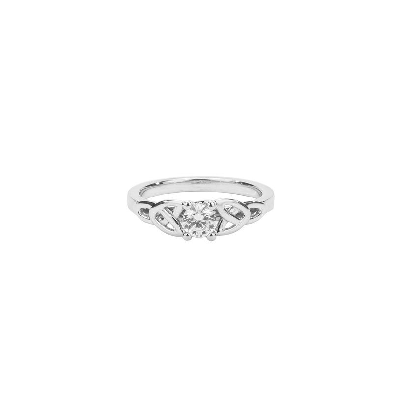 Keith Jack White Trinity Solitaire with 4.5mm Round PRG95622-W - Harris ...