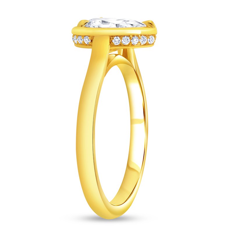 Uneek Fine Jewelry Uneek Alexandria Collection Bezel Pear Shaped ...