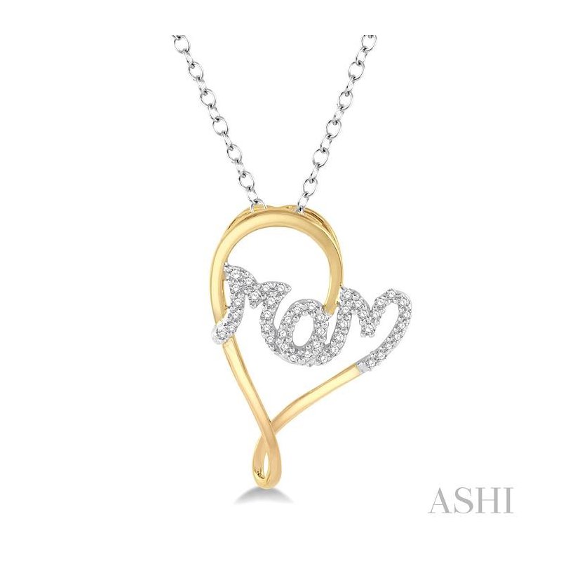 ASHI Mom Heart Shape Diamond Fashion Pendant 93898BETSPDYW Bere Jewelers