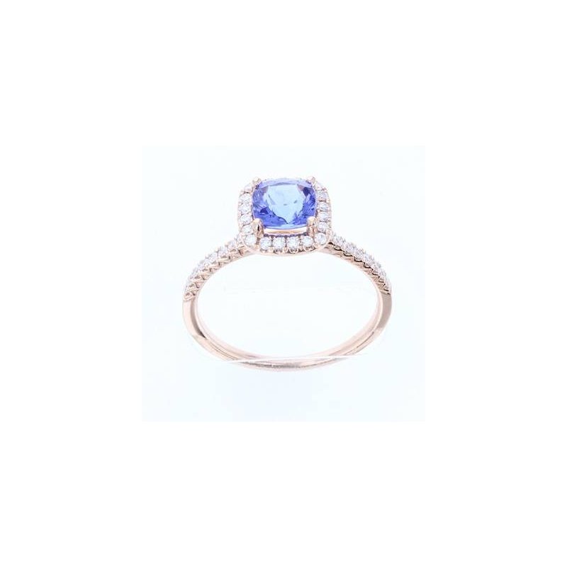 14K Strawberry Gold Blueberry Tanzanite 7 8 cts. Ring