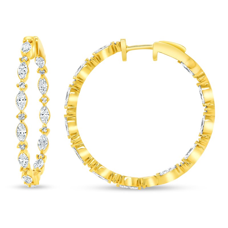 Uneek Chatterley Collection 1-Row Hoop Earrings ER041 - ER041 - Uneek Jewelry