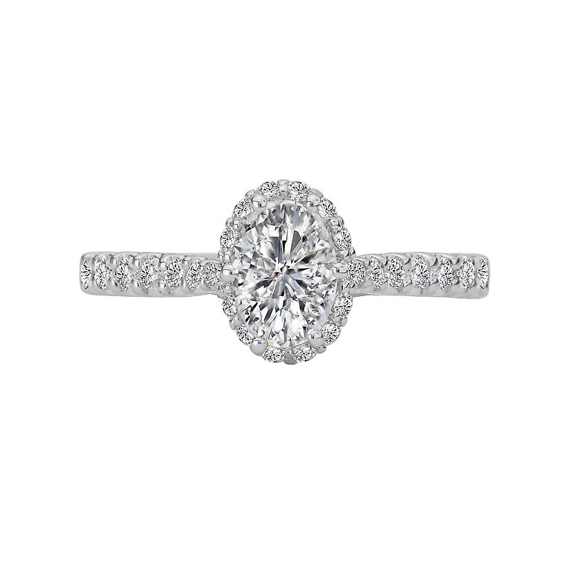 Romance Halo Semi-Mount Diamond Ring 117877-100K - C and G Jewelry