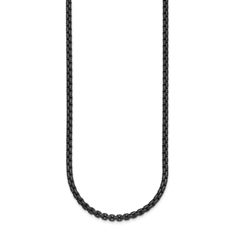 Herco Herco Stainless Steel Black PVD-plated Polished 4.0mm Round Box ...