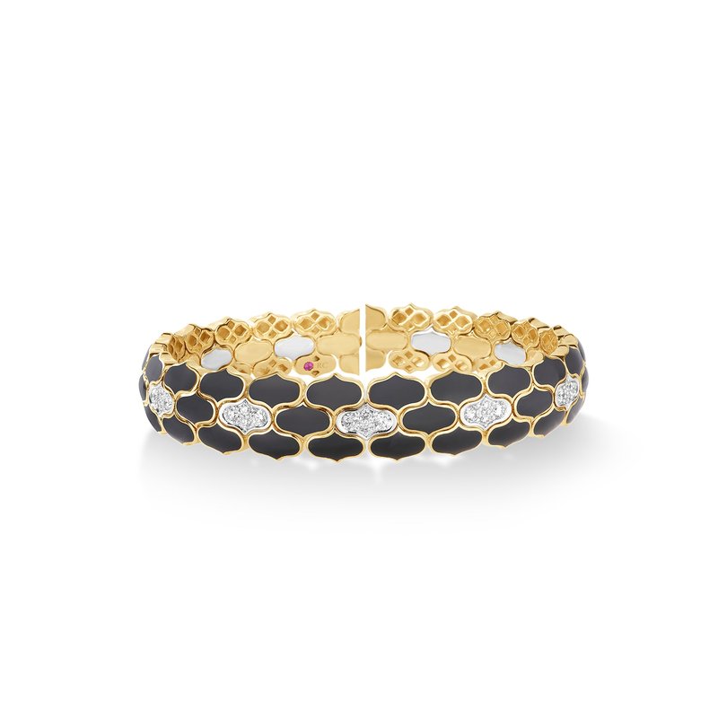 Roberto Coin Cobra Diamond And Enamel Wide Cuff Bangle COBRA-DIAMOND ...