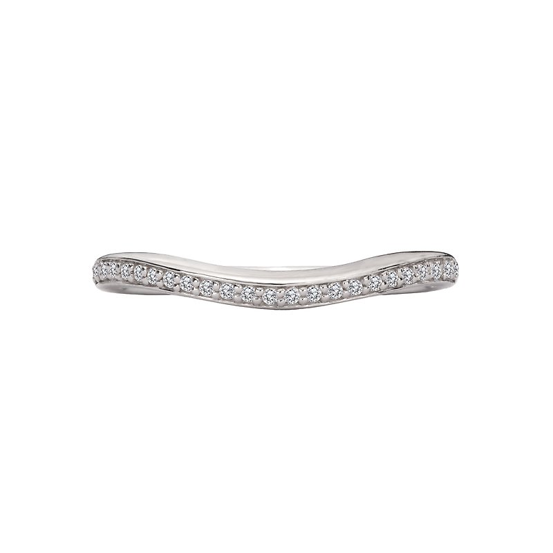 Romance Curved Diamond Wedding Band 160271-200W - KIM International