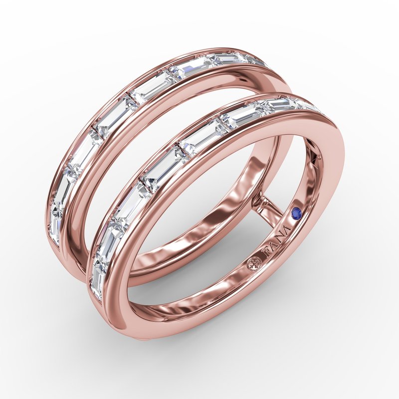 Channel Setting Diamond Insert Ring W8011 - Fana