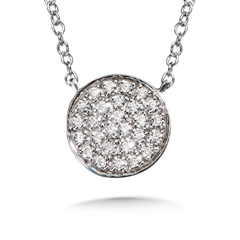 SDC Creations Round Diamond Necklace PDD3044-W - Sanders Diamond Jewelers