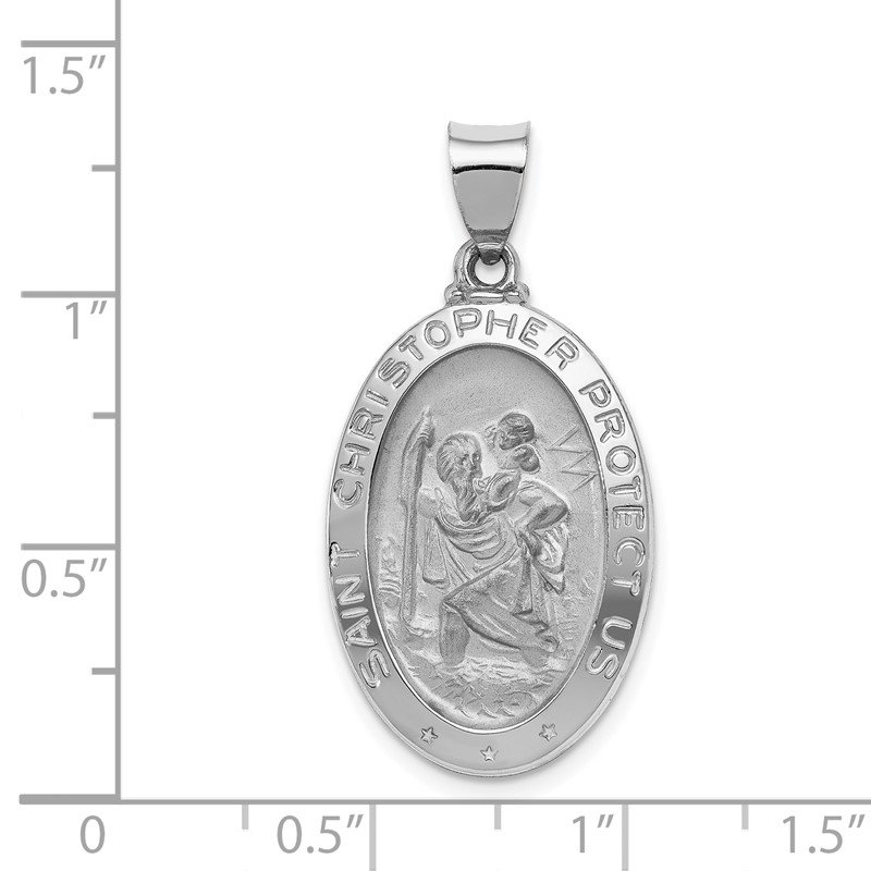 White gold saint christopher necklace store