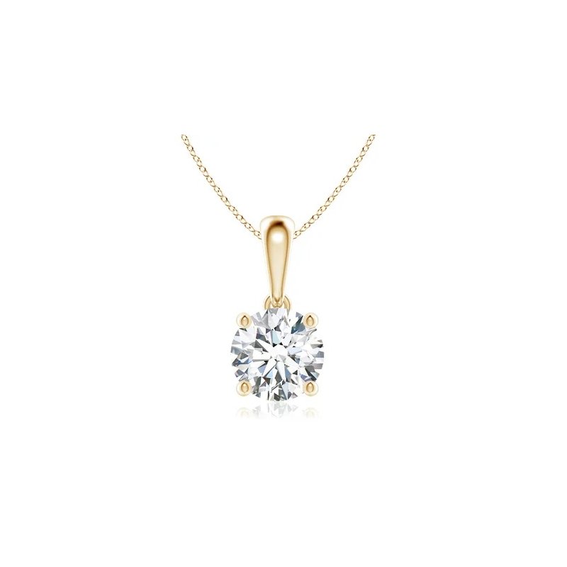 Surreal Diamond Round Solitaire Pendant SD-PD0002W - Sam's Fine Jewelry