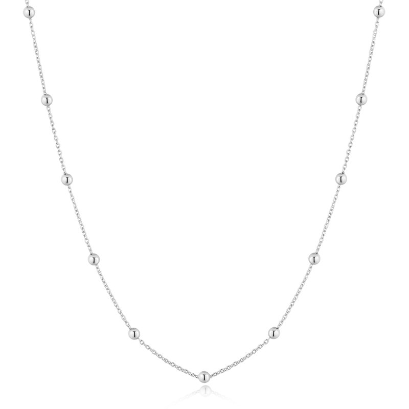 ANIA HAIE Silver Bobble Long Chain Necklace N060-04H - Disinger Jewelers