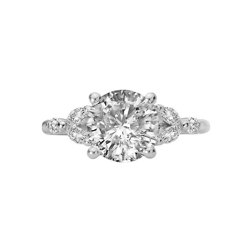 Romance Diamond Semi-Mount Engagement Ring 160125-RD200PT - KIM ...