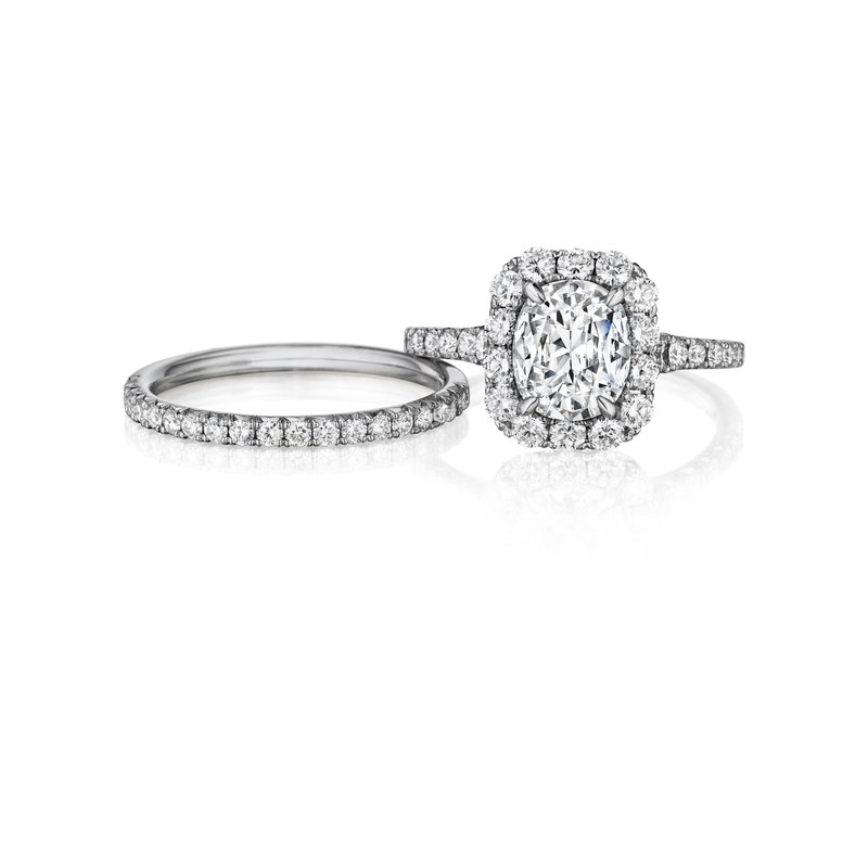 Henri Daussi Halo Ring Setting with Thin Graduated Shank AVS, ZVS, CVS ...
