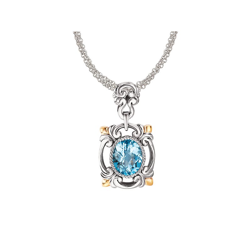 Eleganza blue topaz necklace store