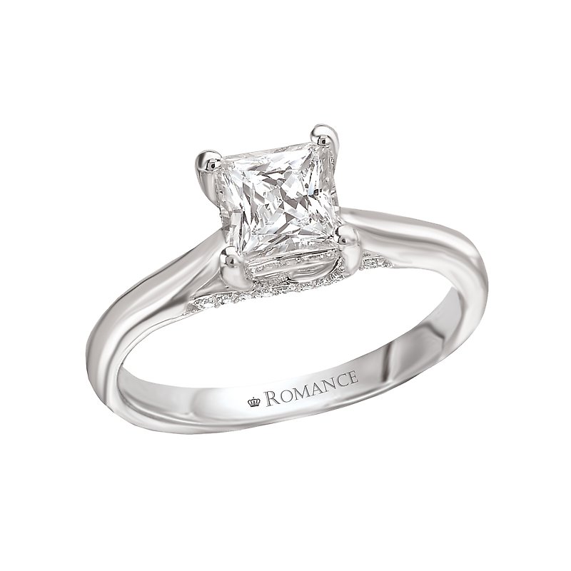 Romance Solitaire Semi-Mount Diamond Ring 117224-100K - The Jewelry ...