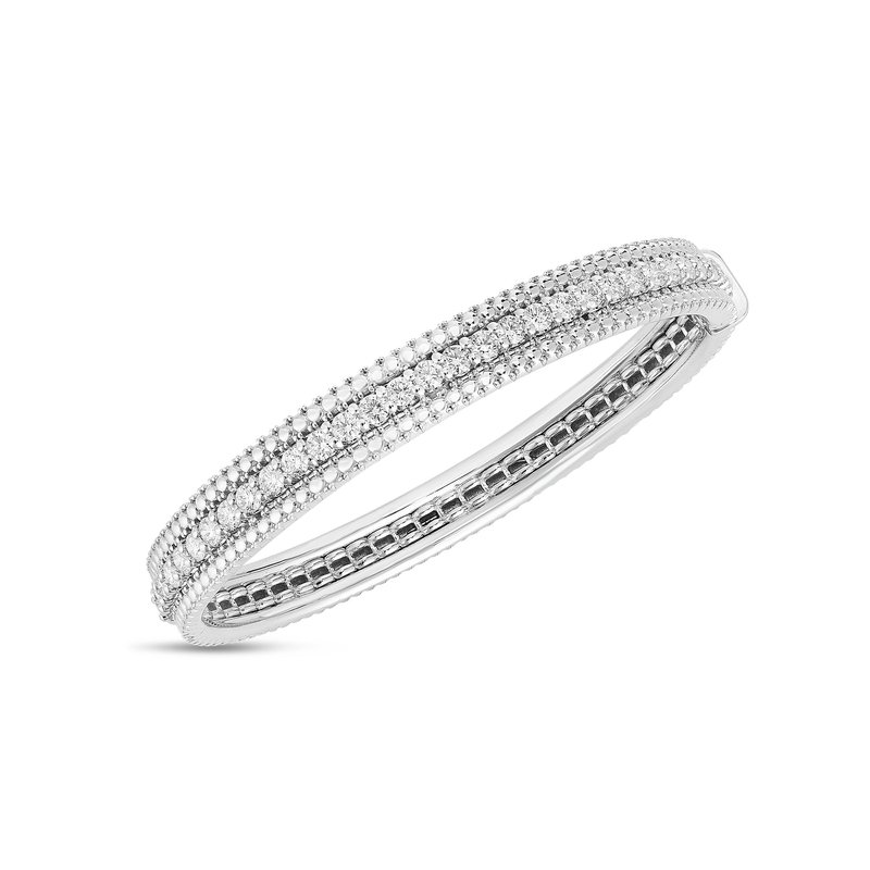 Roberto Coin Siena Diamond 1 Row Bangle SIENA-DIAMOND-1-ROW-BANGLE ...