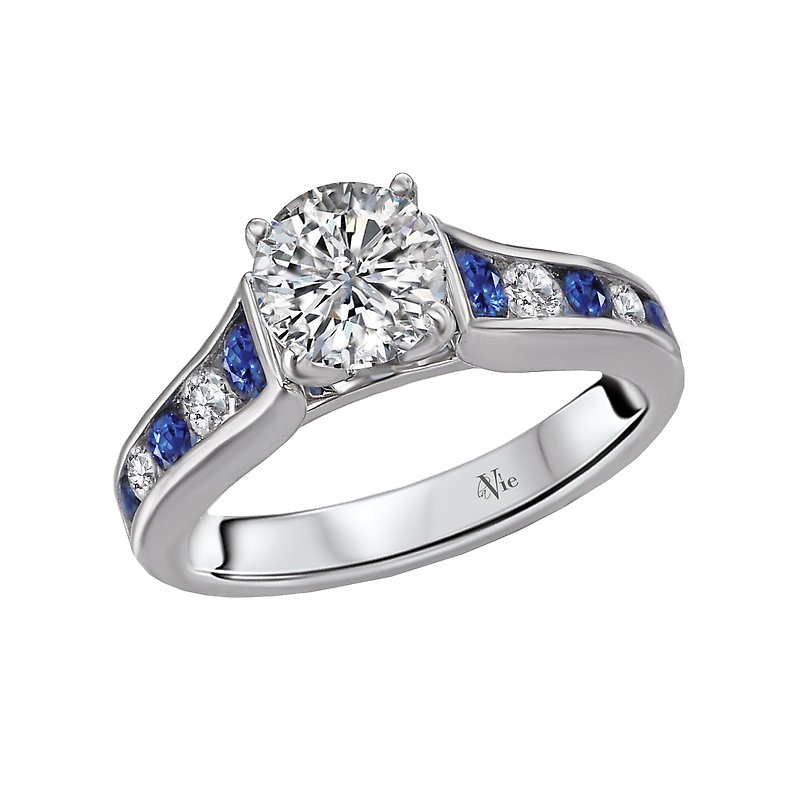 Lavie Sapphire and Diamond Semi-Mount Ring 115181-SAP - KIM International