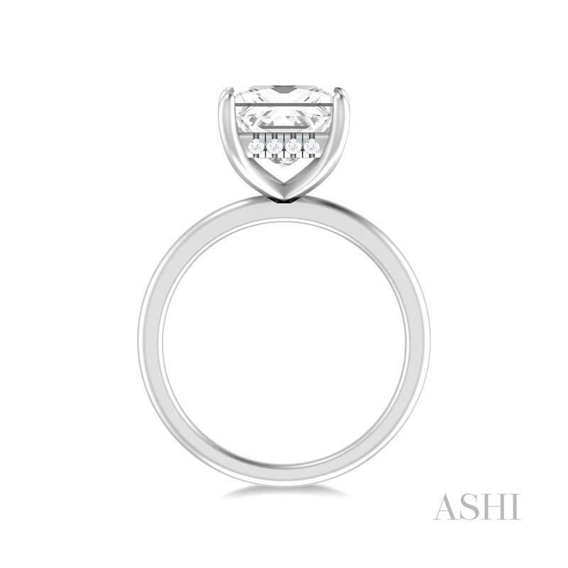 ASHI Princess Shape Semi-Mount Diamond Engagement Ring 190A8PSFHWG-SM ...