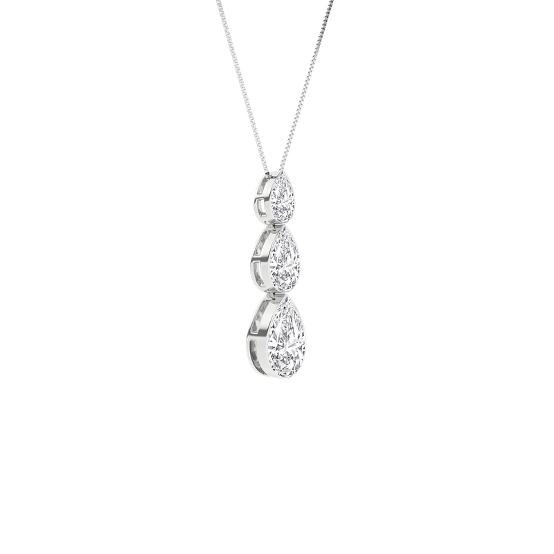 Revelation Seamless™ 3-Stone Graduated Diamond Drop Pendant Revelation Seamless™ 3-Stone Graduated Diamond Drop Pendant