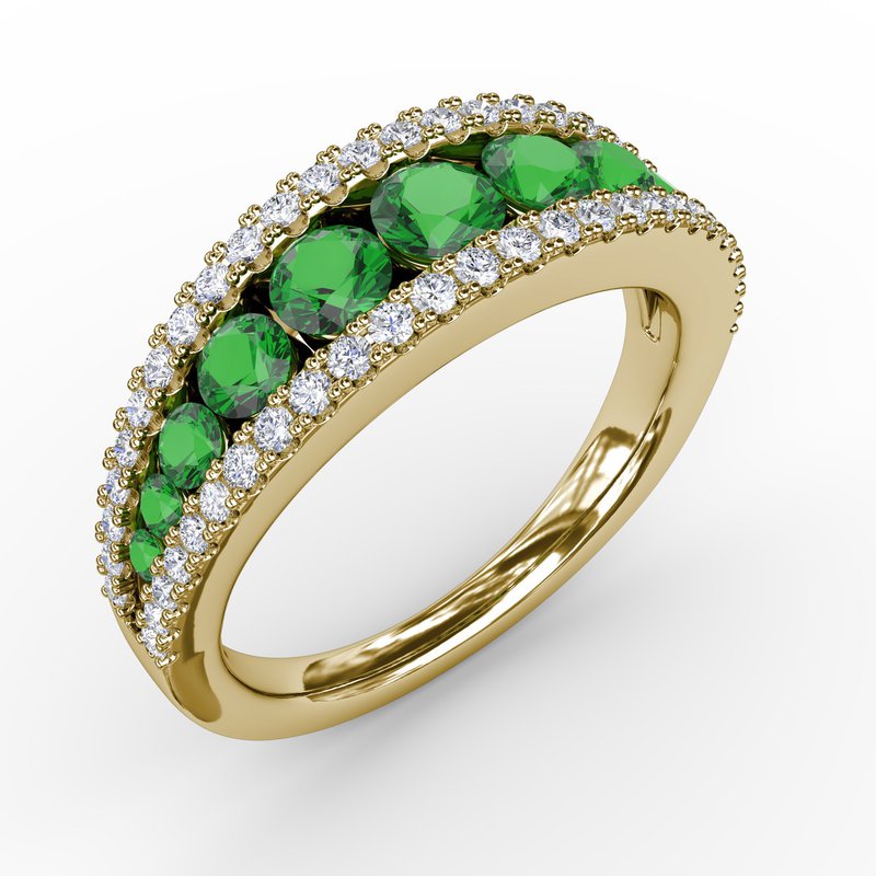Emerald eternity ring gold store