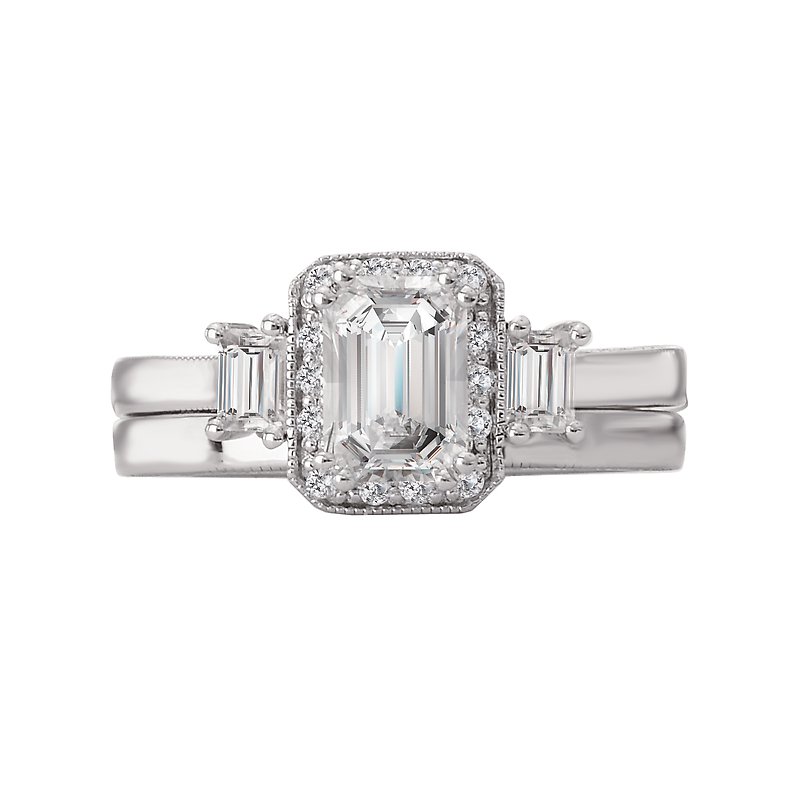 Romance Semi-Mount Diamond Halo Engagement Ring 117396-100K - KIM ...