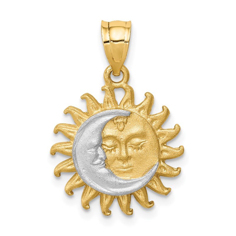 14k gold sun and moon necklace store
