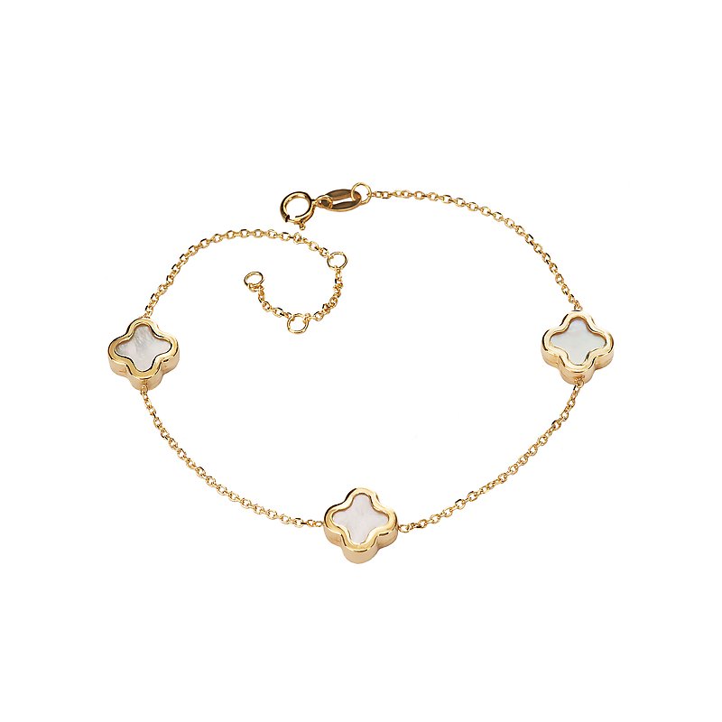 Tesoro Italian 14kt Gold & Mother of Pearl Bracelet 360051-BY - KIM ...