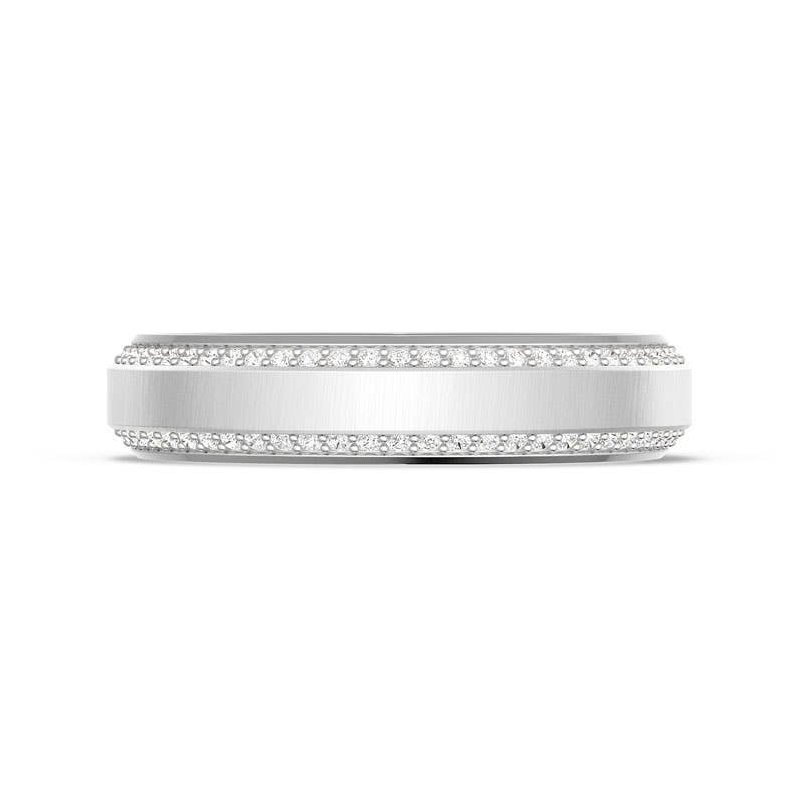 TACORI Bevel Edge Diamond Wedding Band in Satin Finish - 5mm 154-5S ...