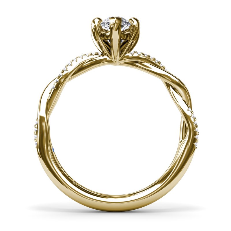 Gold And Diamond Twist Engagement Ring S3901-PS-100CT - Fana