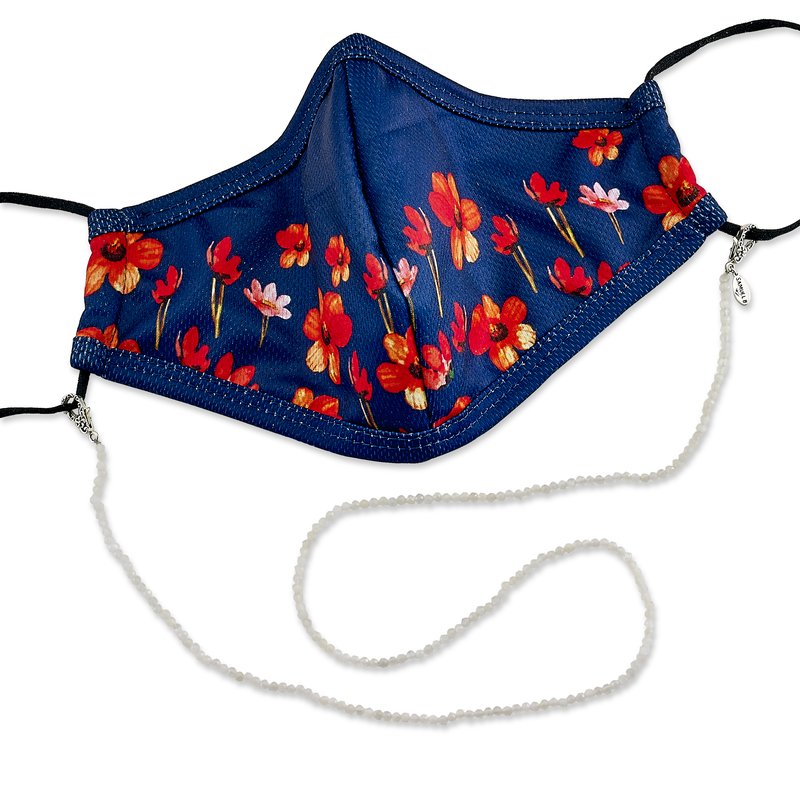 Samuel B STERLING SILVER FACETED WHITE MOONSTONE MASKHOLDER CHAIN IN 24 ...