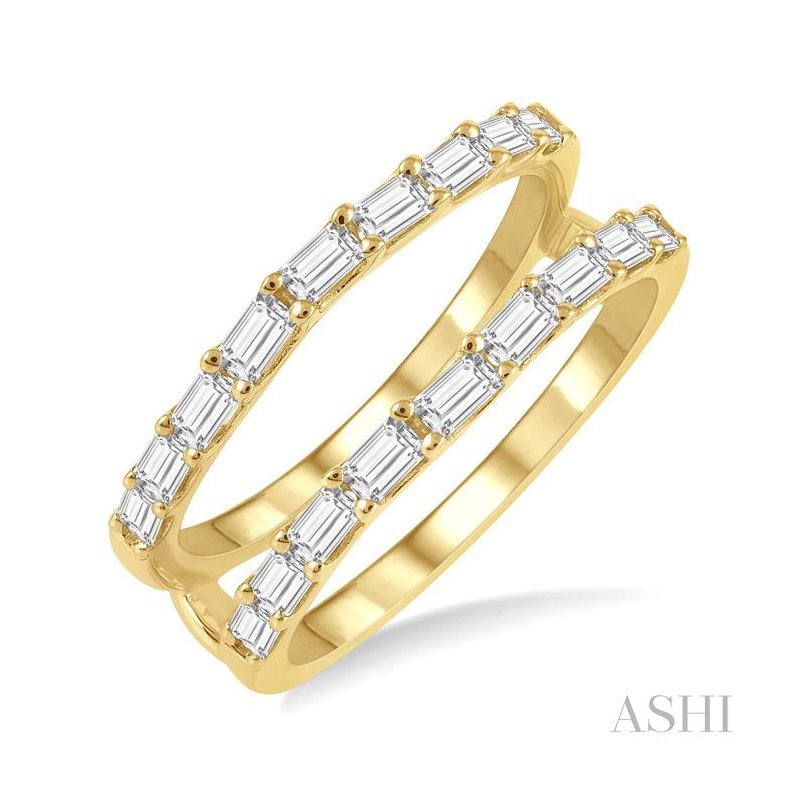 Baguette Diamond Insert Ring 29892NFFHYG - Noble Fine Jewelry
